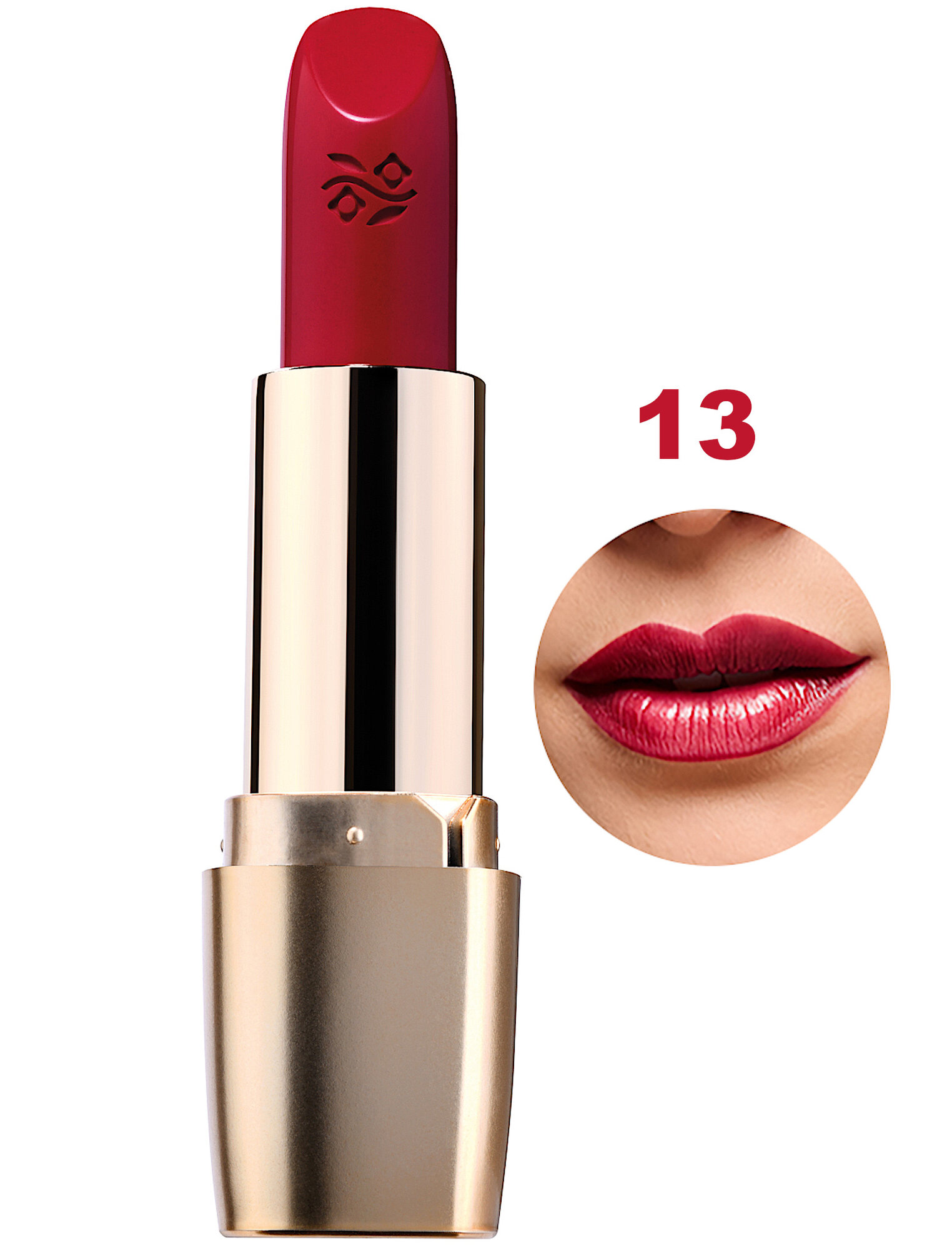 Deborah Milano Помада для губ Тон 13 Дерзкий красный ROSSETTO MILANO RED увлажняющая сатиновая 4,2 г