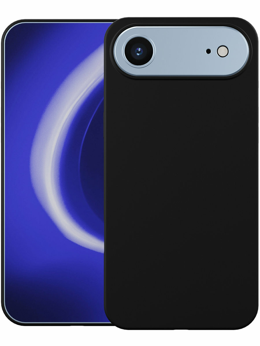 Клип-кейс Krutoff Air Case, для Apple iPhone 17, силикон, матовый, черный