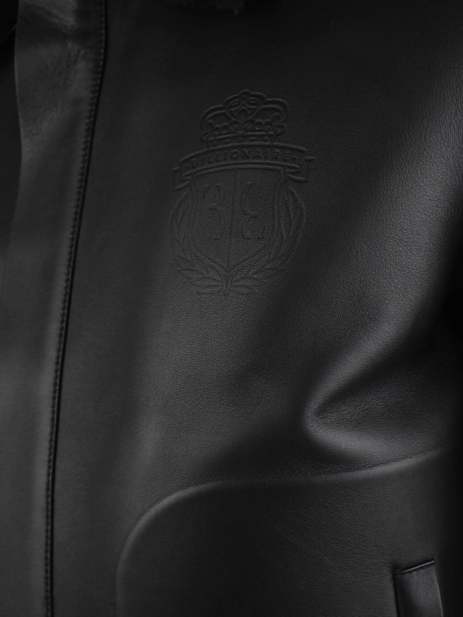 Куртка Billionaire Long-sleeved leather jacket, размер 50 — фото 1