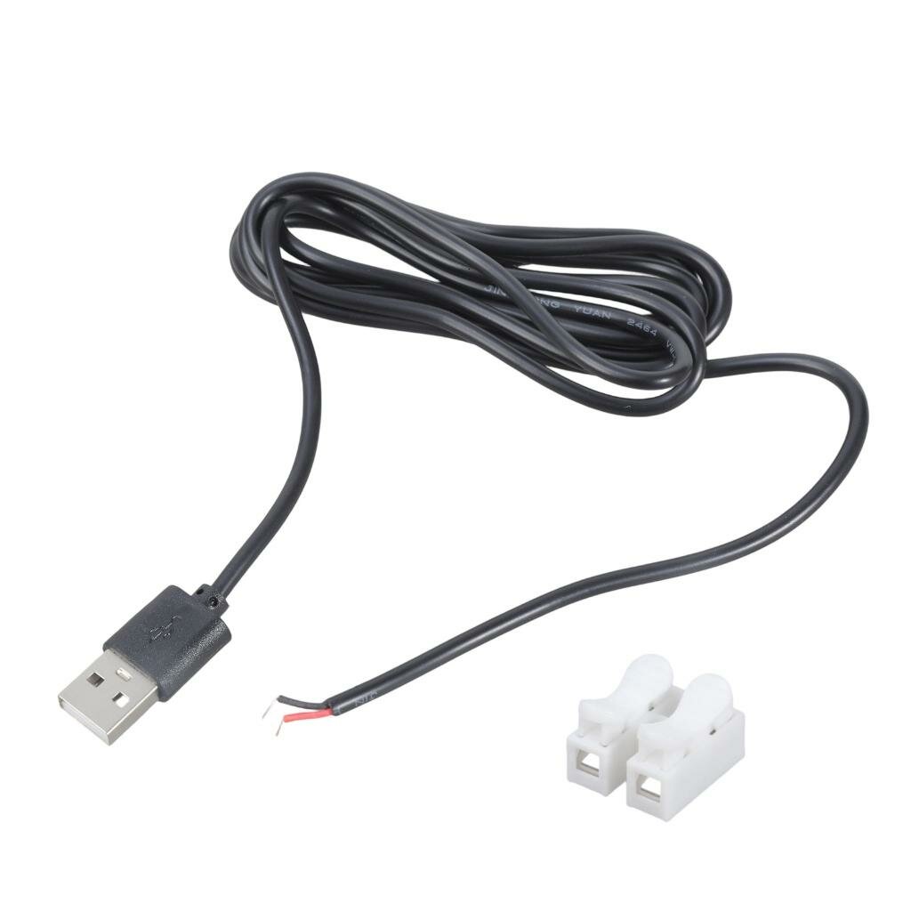 USB-кабель для зарядки 5 В с пружинными зажимами, 1,8 метра