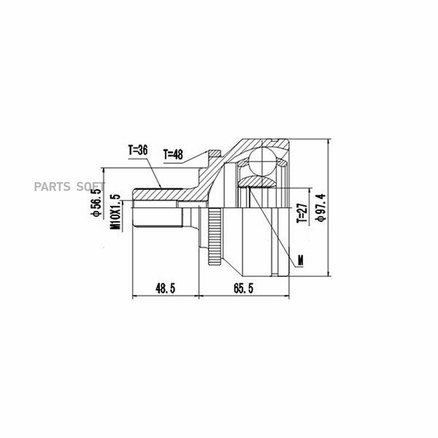 Комплект шруса от официального дистрибьютора, DYNAMATRIX-KOREA, артикул DCV862009