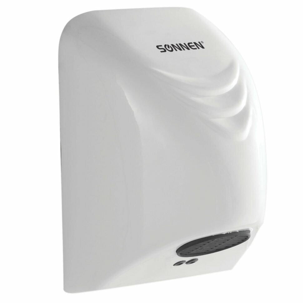 Сушилка для рук SONNEN HD-988, 850 Вт, пластиковый корпус, белая, 604189, 604189