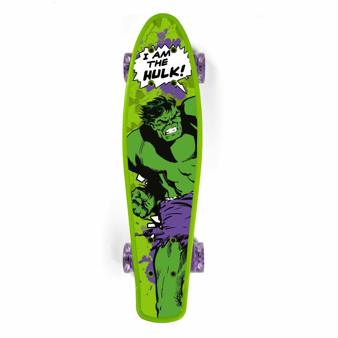 DECATHLON скейтборд Decathlon Seven Hulk, зеленый/черный/фиолетовый, 50 кг