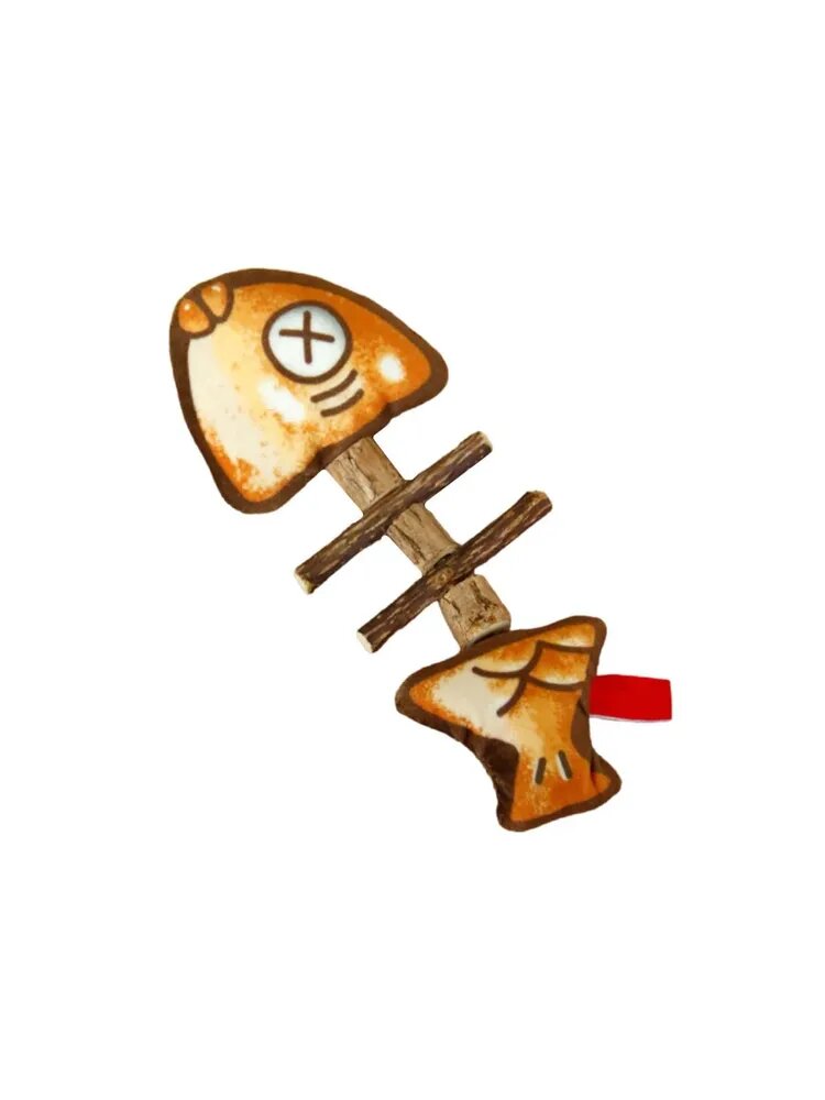 Игрушка для чистки зубов кошек с кошачьей мятой, прочная жевательная палочка в форме рыбьей кости, уход за зубами котят