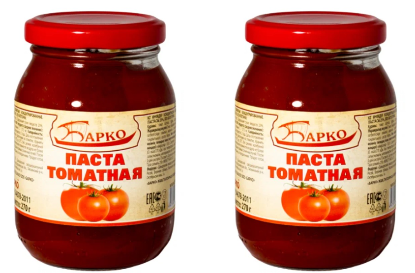Томатная паста Барко, 270 гр, 2 шт