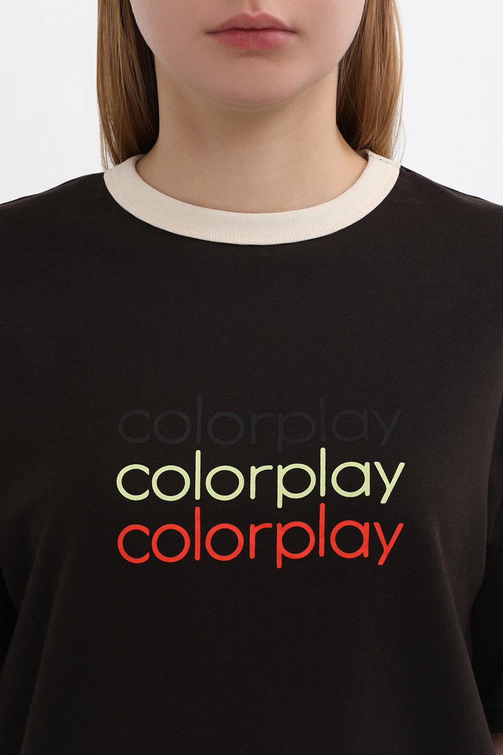 Футболка colorplay, размер S, темно-коричневый — фото 1