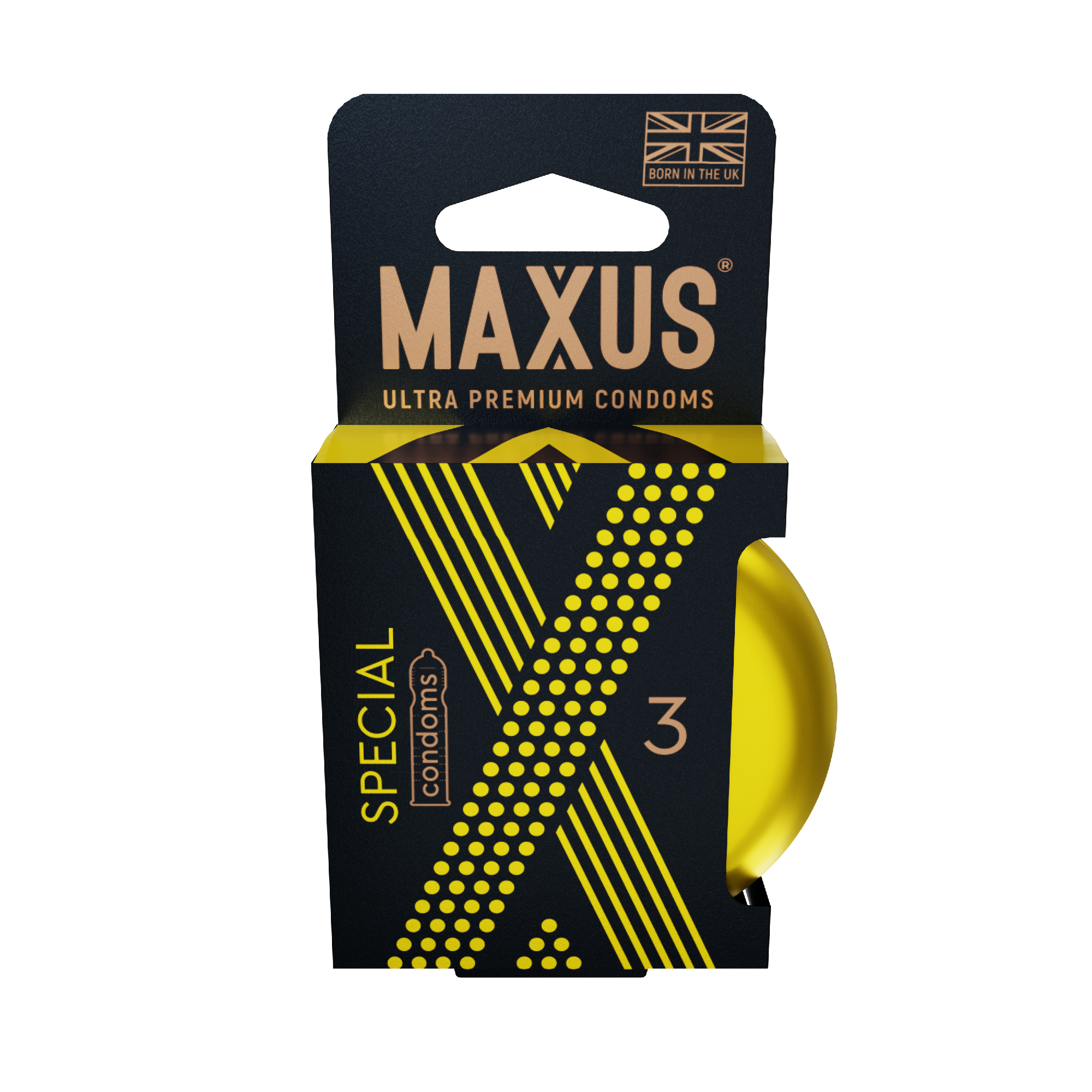 Презервативы MAXUS Special №3 X-Edition точечно-ребристые с рельефной текстурой в кейсе, латекс