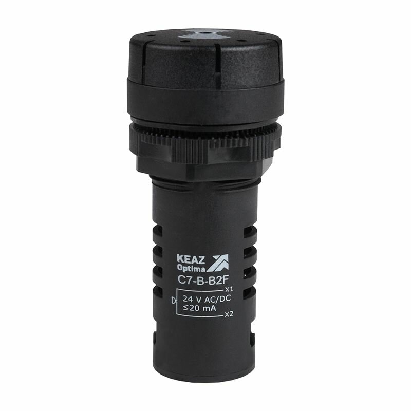 Зуммер с непрерывным сигналом OptiSignal Compact D22 С7-B-B2C черн. 24В AC/DC КЭАЗ 362181