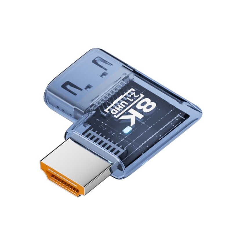 Разъем HDMI female to male-светло-голубой-586LT