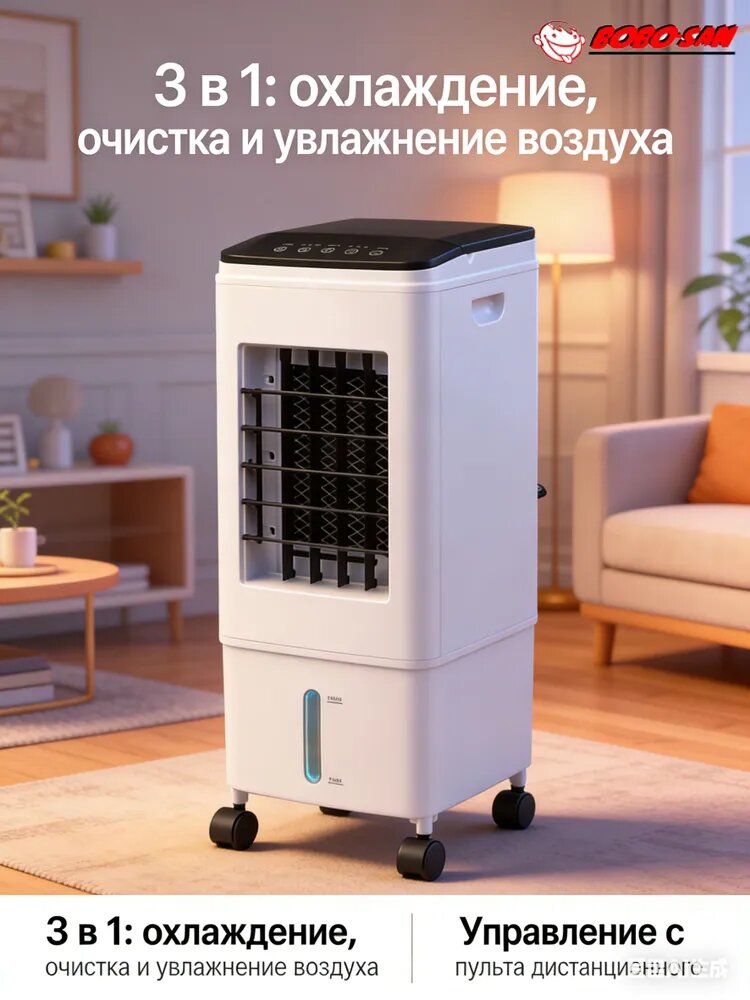 Мобильный кондиционер R54M, с пультом ДУ, 220В, 23х25х57,5 см