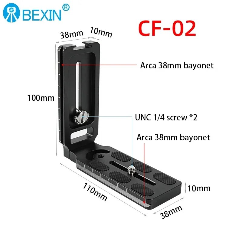 BEXIN CF-02 кронштейн L-образный для камеры, алюминий