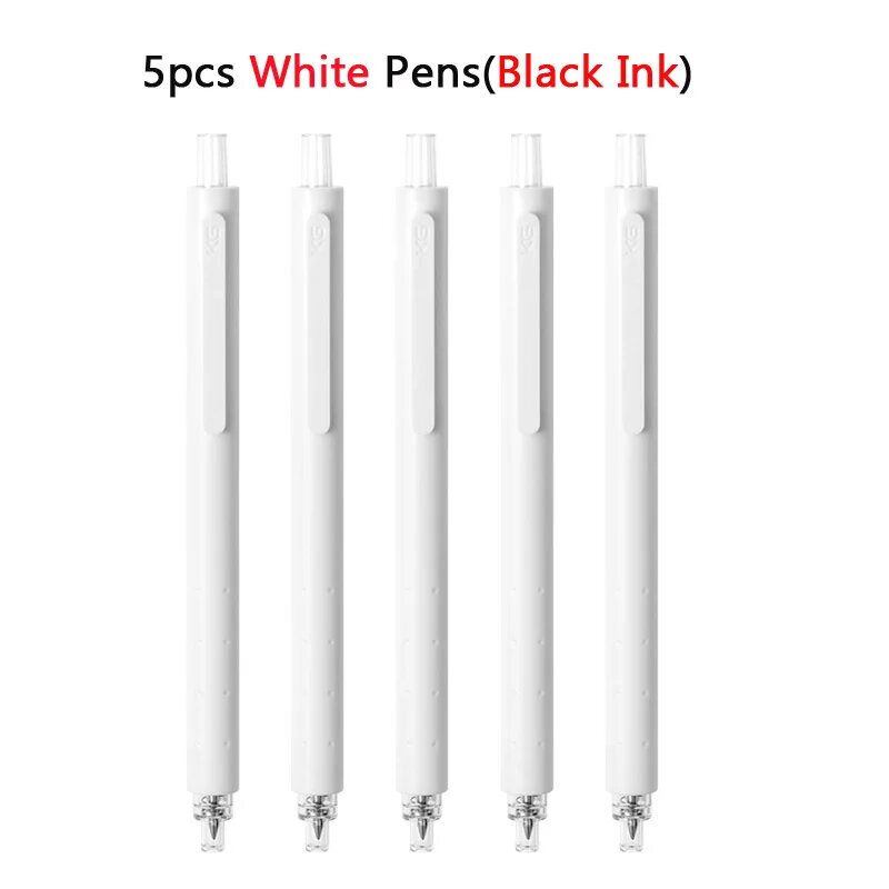 Гелевые ручки KACO кремовые Белый, 5pcs White