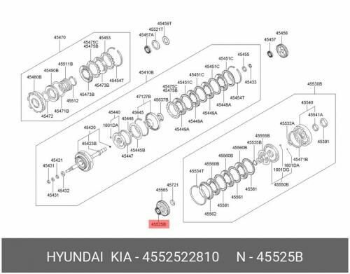 Шариковый подшипник d 40мм Hyundai / Kia (Mobis) 4552522810