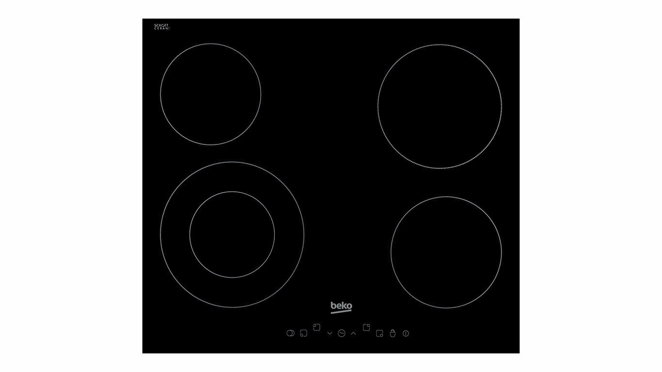 Керамическое стекло от варочной поверхности Beko 190264246 (580x510мм, снято с гарантийной техники)