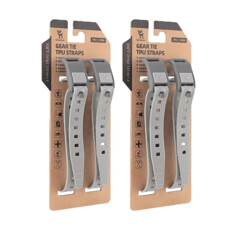 Резиновый ремень для велосипедной сумки Серый, Grey 4pcs