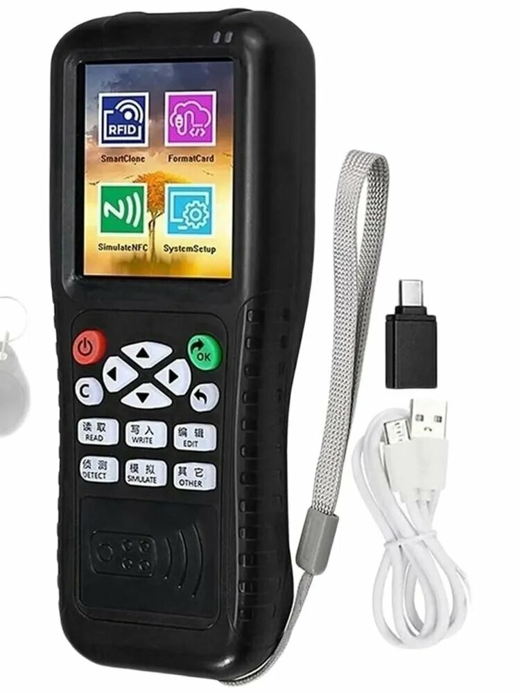 X100 RFID NFC Считыватель Смарт-Карт И Записывающее Устройство + Брелок-Дубликатор На 5 Идентификаторов