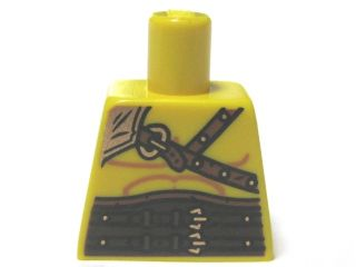 Torso Gladiator Armor with Leather Straps Pattern, 973pb0936 Yellow U