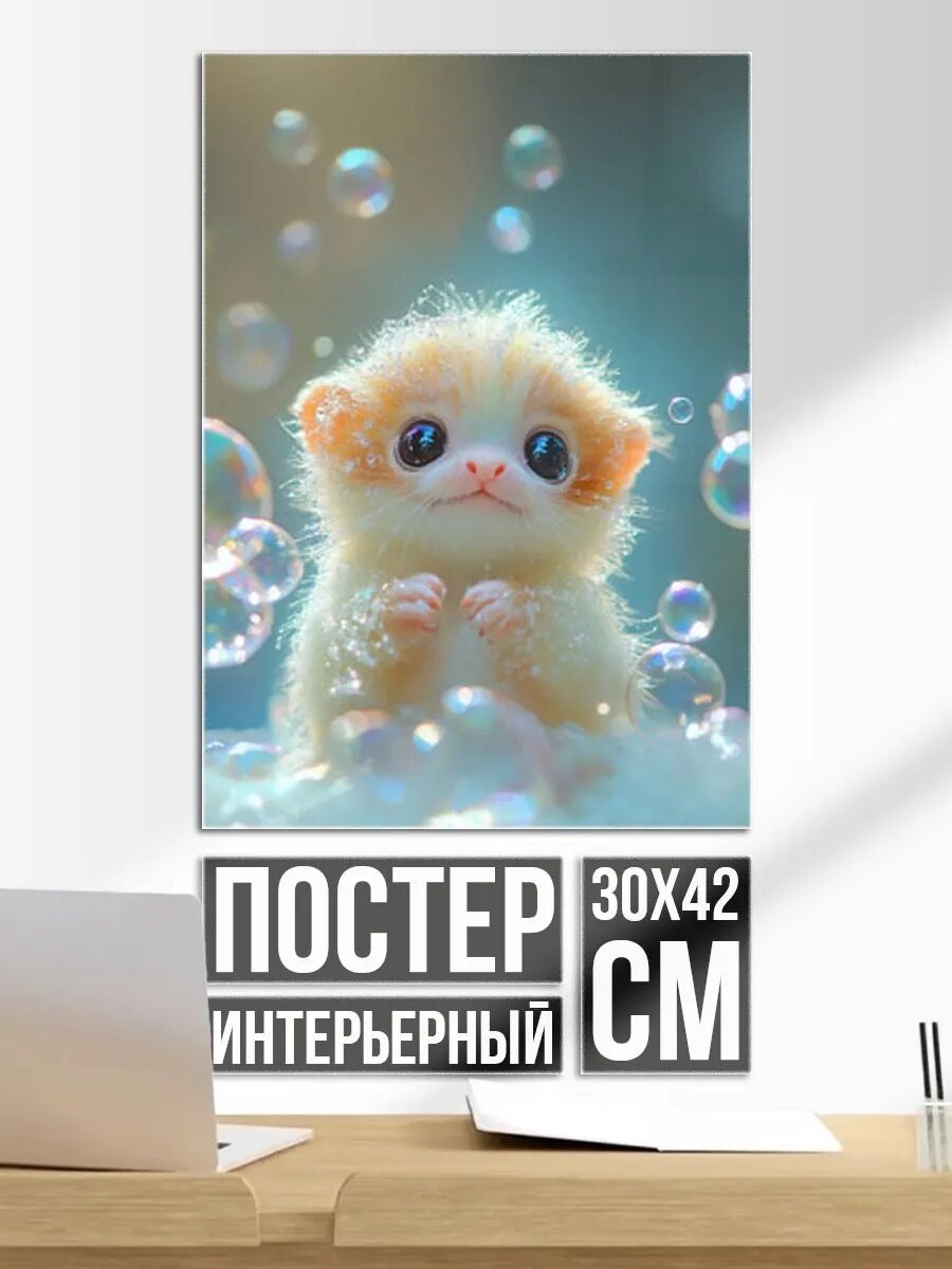Постер на стену Милый пушистик зверек
