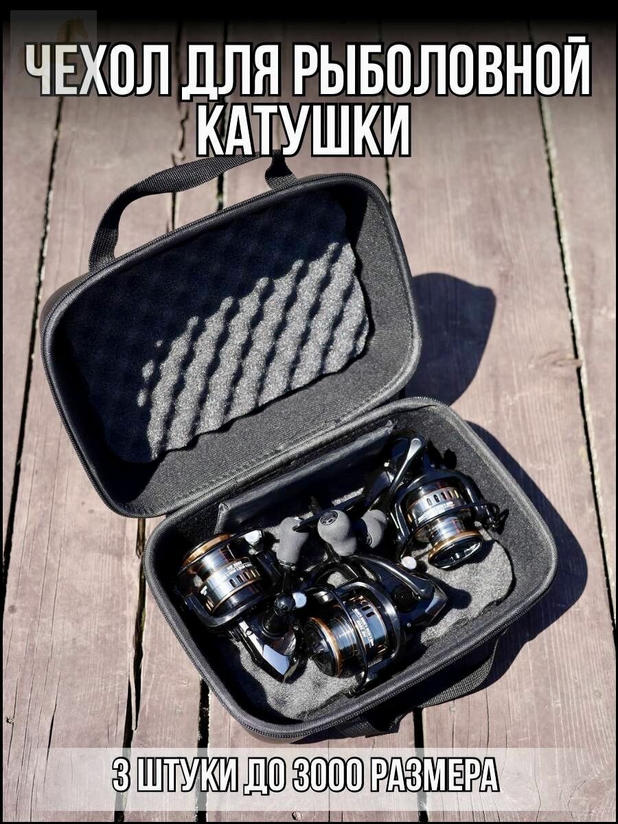 Жесткий чехол премиум для катушки рыболовной, размер L