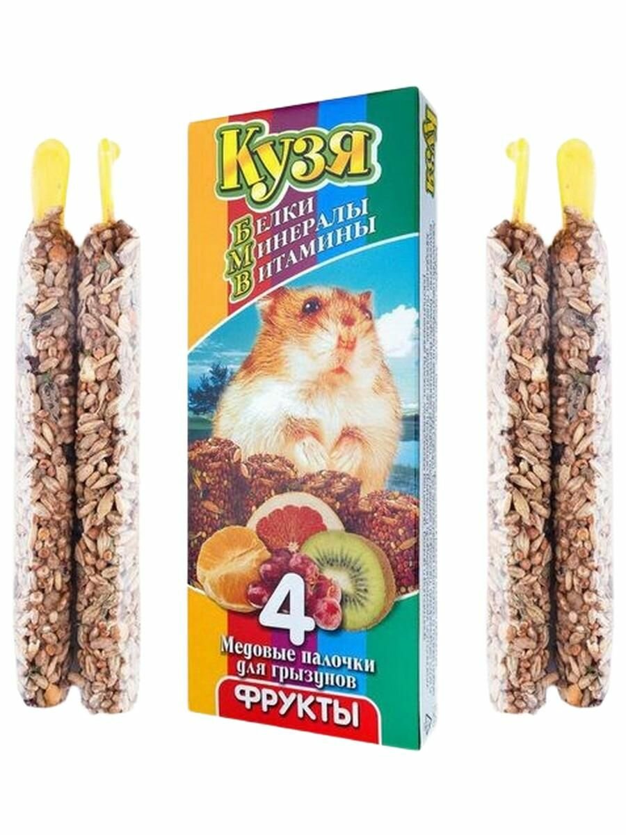 Медовые палочки для грызунов БМВ Фрукты 4шт