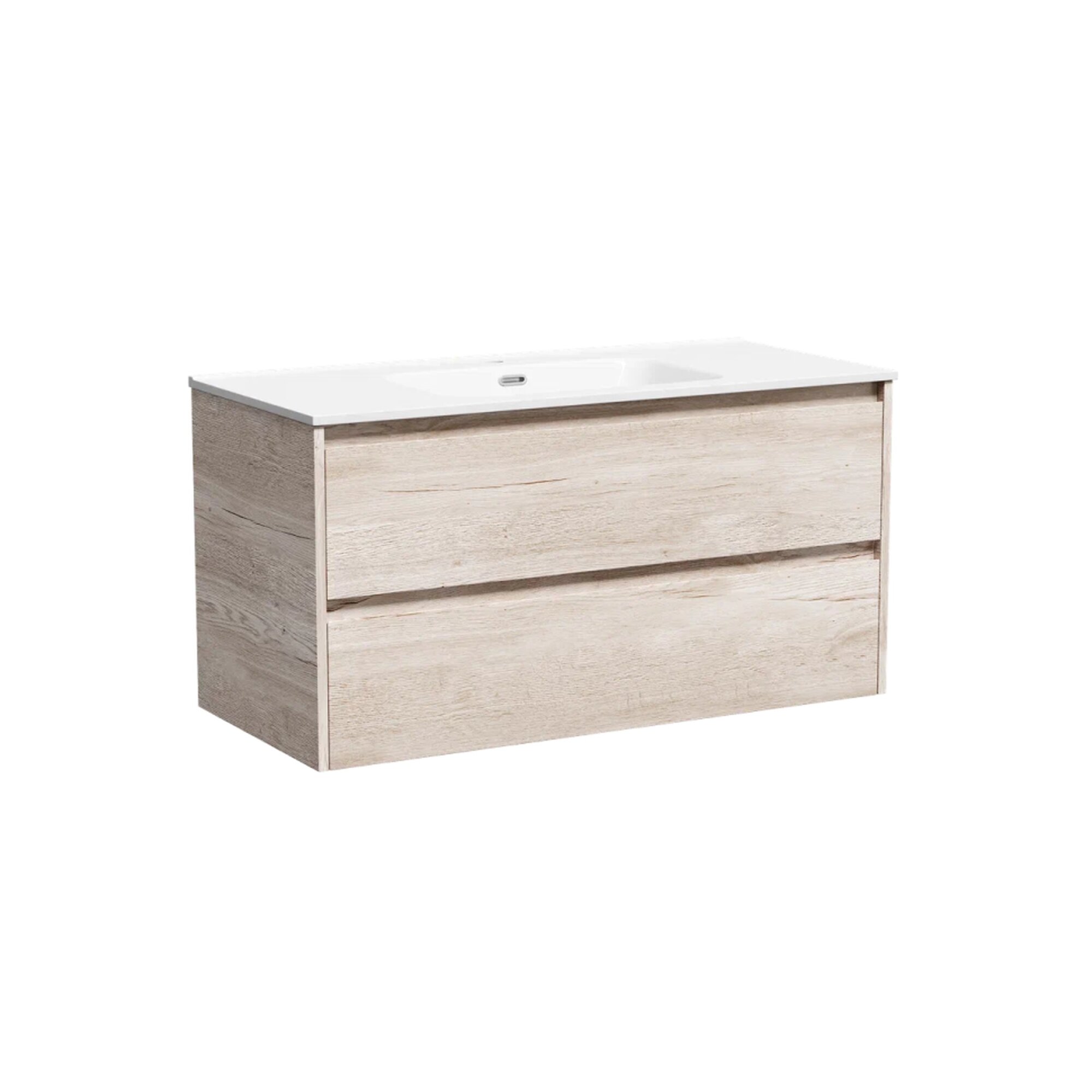 Тумба подвесная SANCOS Libra 990х450х500, 2 ящика, доводчики, дуб галифакс натуральный, арт. LB100EG