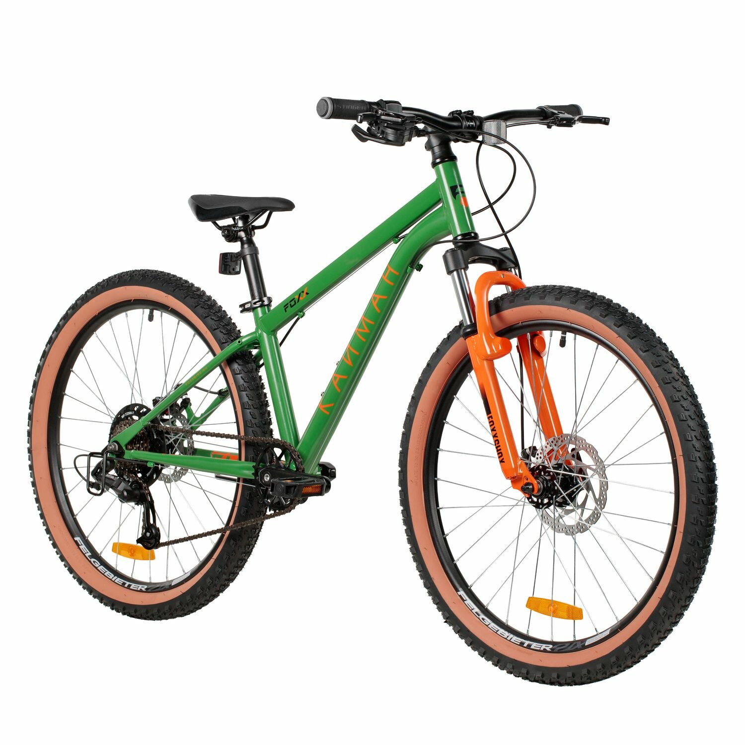 Велосипед Foxx CAIMAN, 24", горный, стальной, пружинная вилка, 7 скоростей