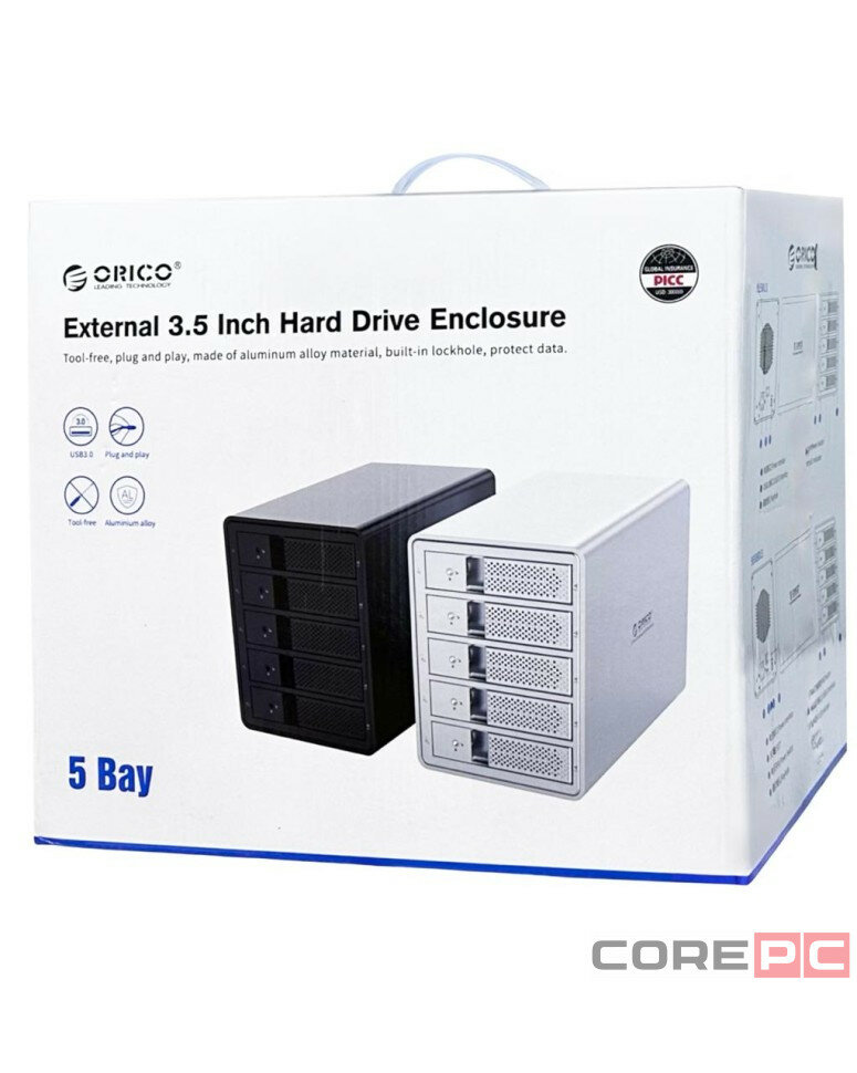Внешний корпус для HDD/SSD 3.5" Orico 9558U3 черный