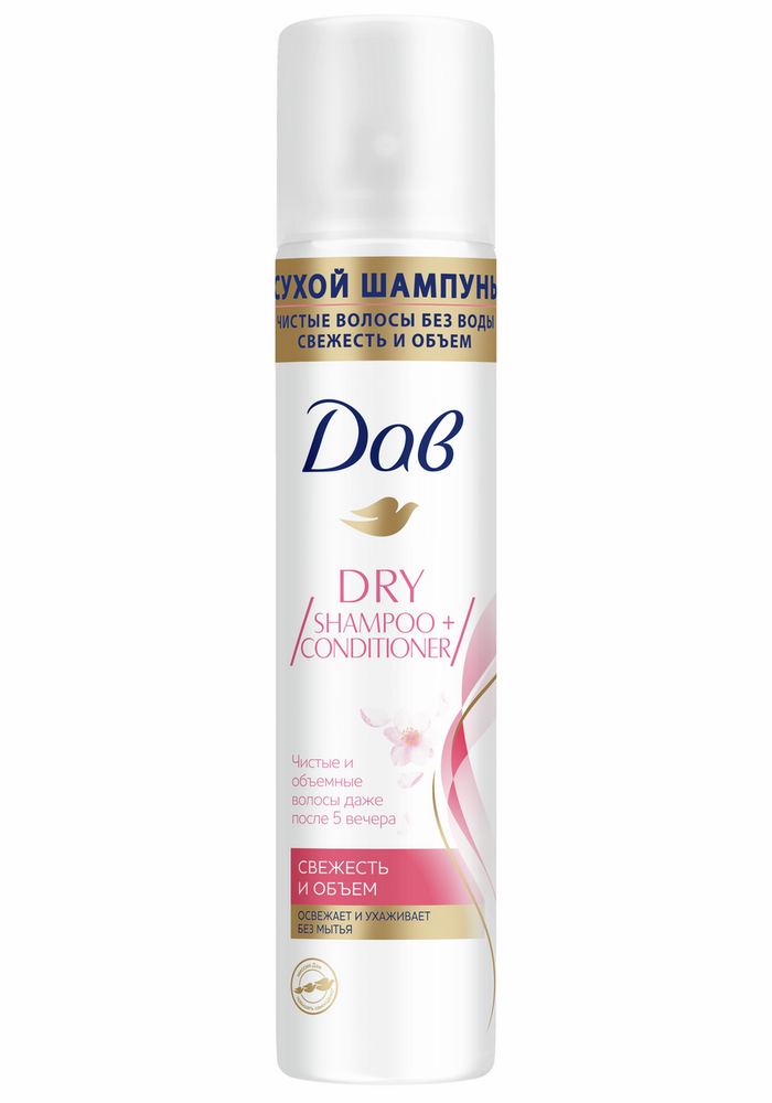 Дав Dry Shampoo + Conditioner - Свежесть И Объем Сухой шампунь для всех типов волос 250 мл.