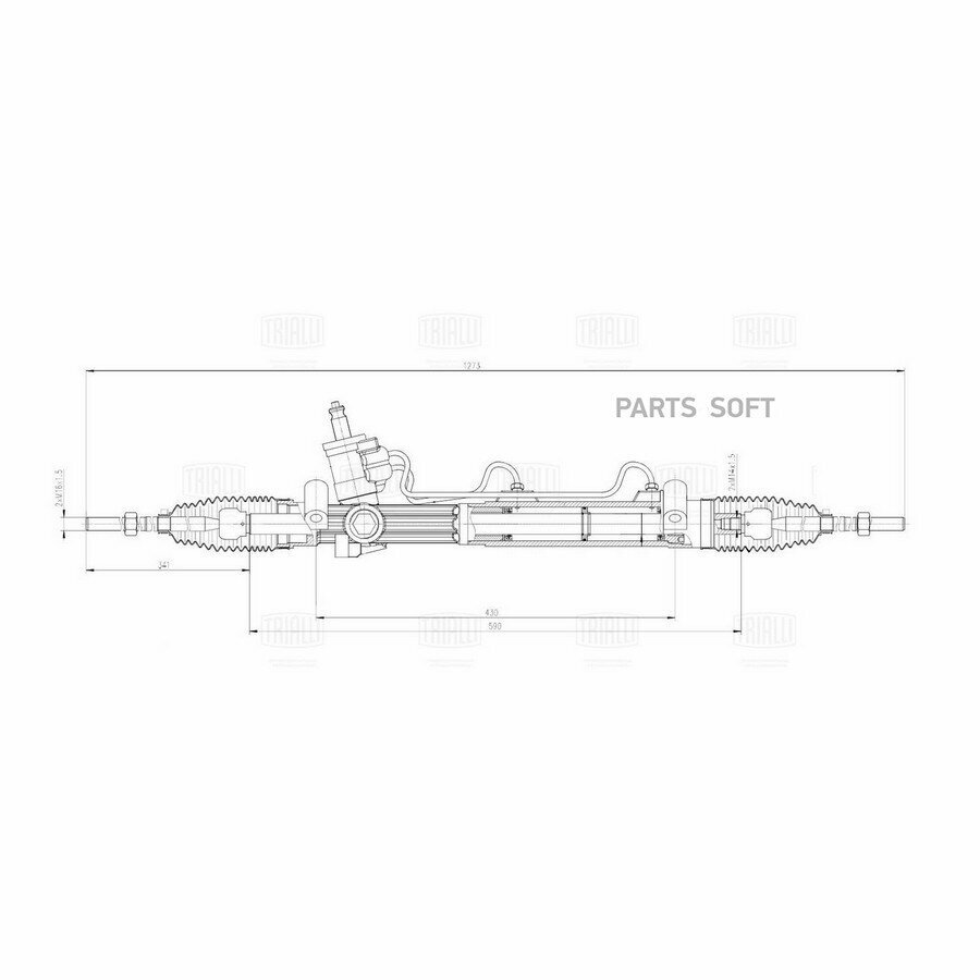 TRIALLI CRS 1019 Механизм рулевой (рейка) для а/м Ford Mondeo III (00-) (гидравлич.) (CRS 1019)