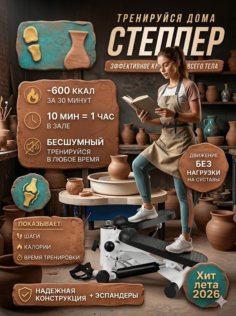 Степпер тренажер для дома 150кг тренажер для похудения для ходьбы