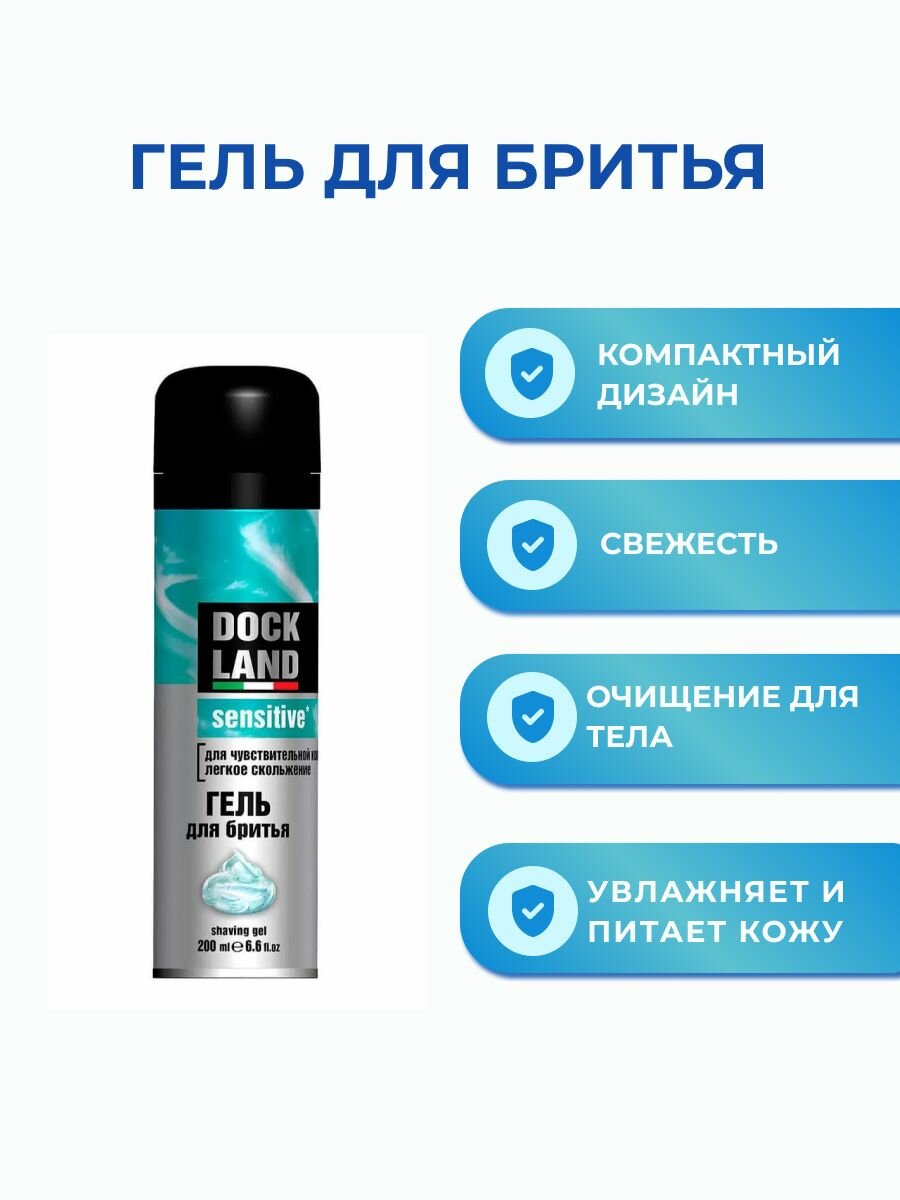 Dockland Средство для бритья, гель, 200 мл