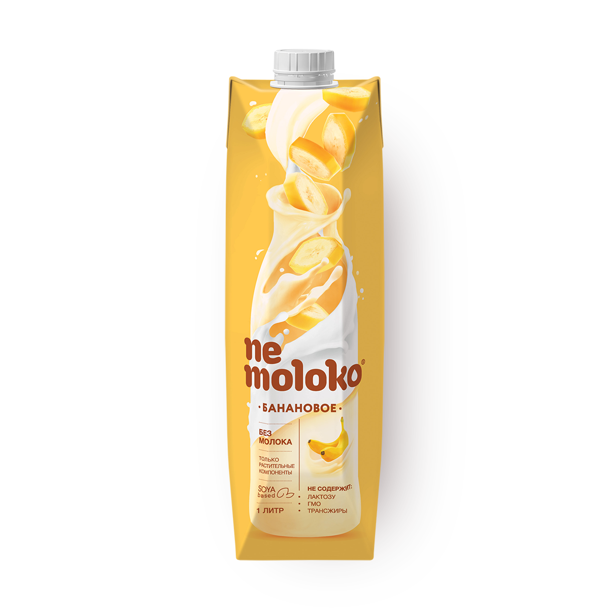 Напиток соевый Nemoloko "Банановый", 1000 мл, тетра-пак, 1 упаковка