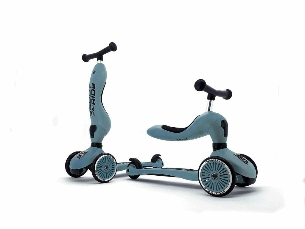 DECATHLON самокат Decathlon Highwaykick 1-Steel, черный серый синий