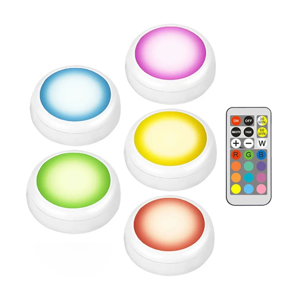 RGB светильник Trecaan, 5 цветов, пульт, большой