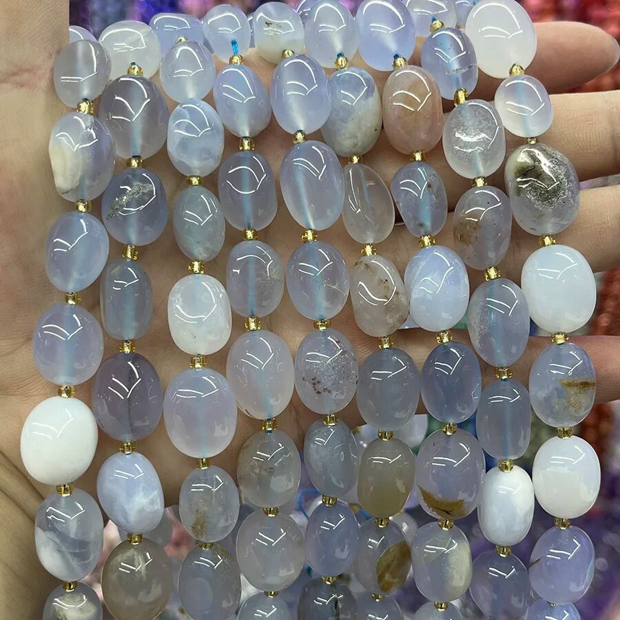 Фиолетовый Агат бусины AVANKY 12-15 мм Purple Agate