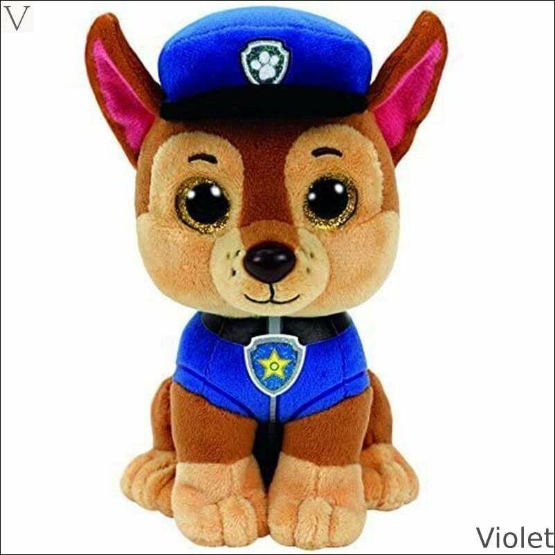 Игрушка из плюша - Пес Маршал из Патруля Щенячий Патруль, герой Чейз, фигурка собачки в плюшевом облике с камнями