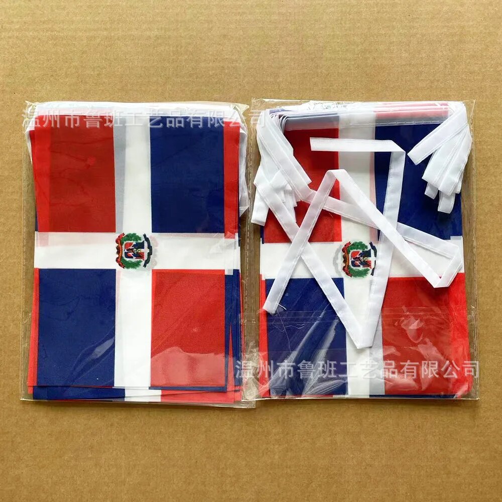 Полиэстеровые флаги Доминиканы TIKI FLAG 14x21 см 20 шт