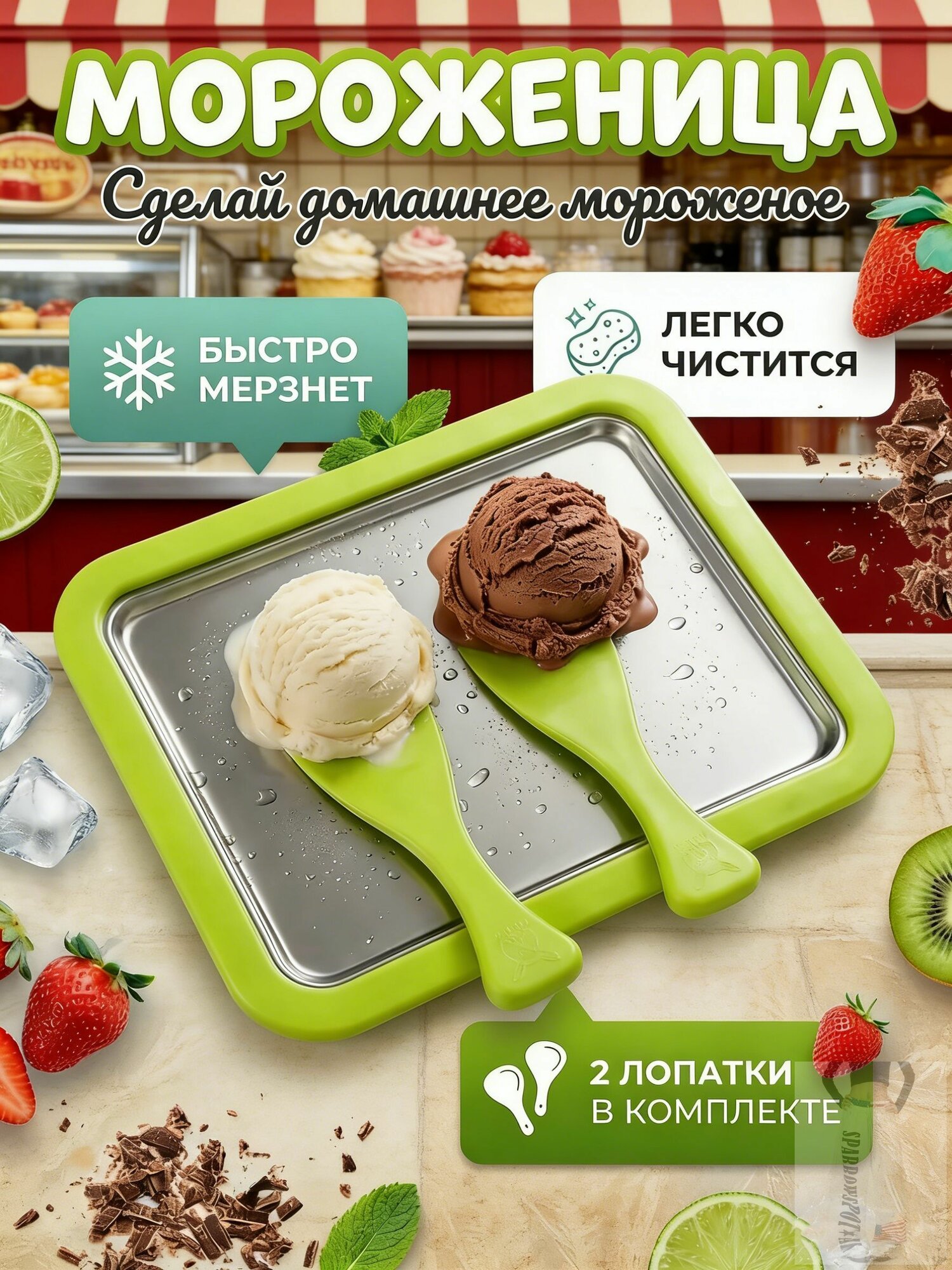 Мороженица механическая, 2 яч, 3 предм.