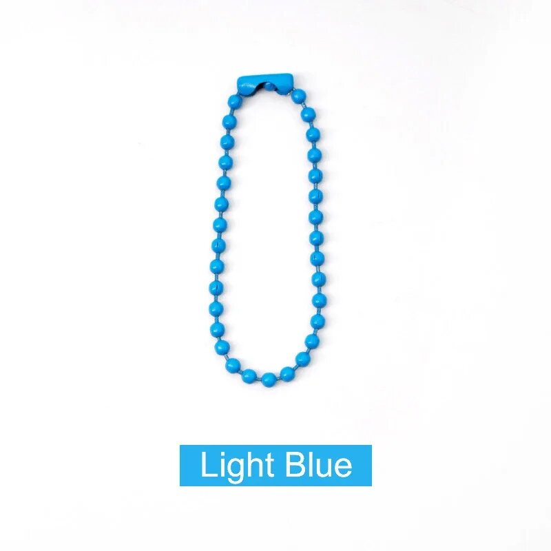 Металлические цепочки из бисера V-REX 20/50 шт. 2.4mmx12cm - 20pcs, Голубой, Light Blue