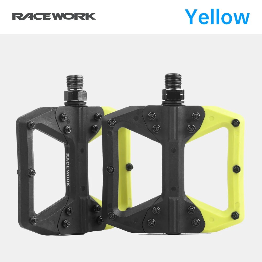 RACEWORK MTB педали из нейлона Желтый, yellow