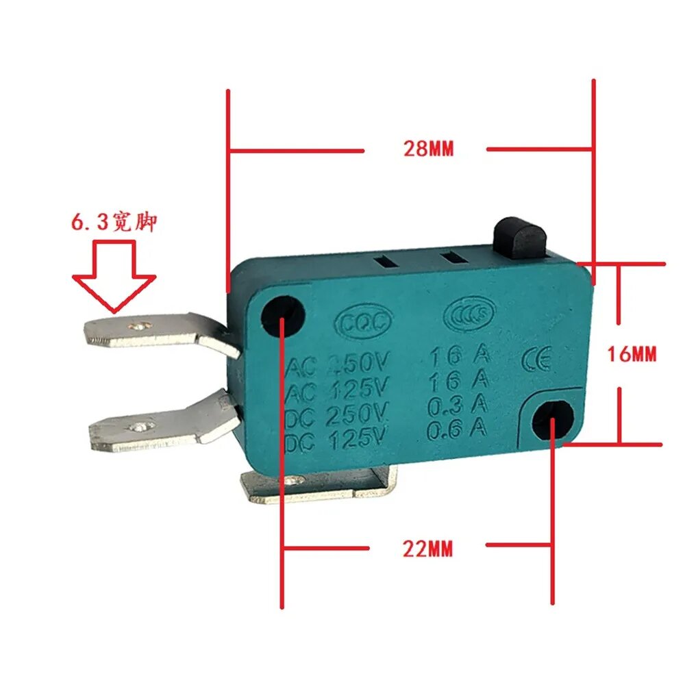 Микропереключатель KW8 ZW8 KW3-OZ MaXueZhong 5 шт Without handle