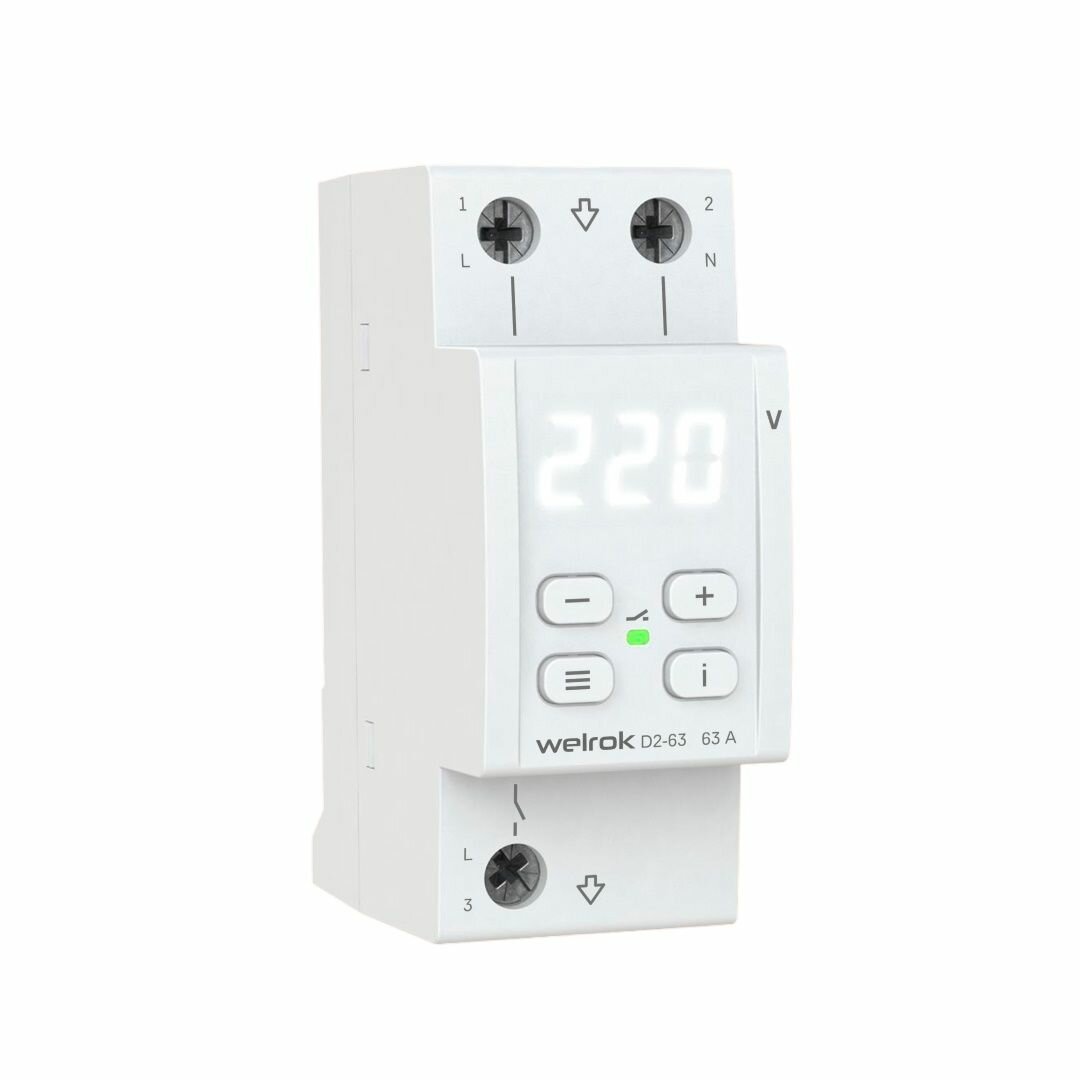 Реле напряжения d2-63 Welrok 4660251140069