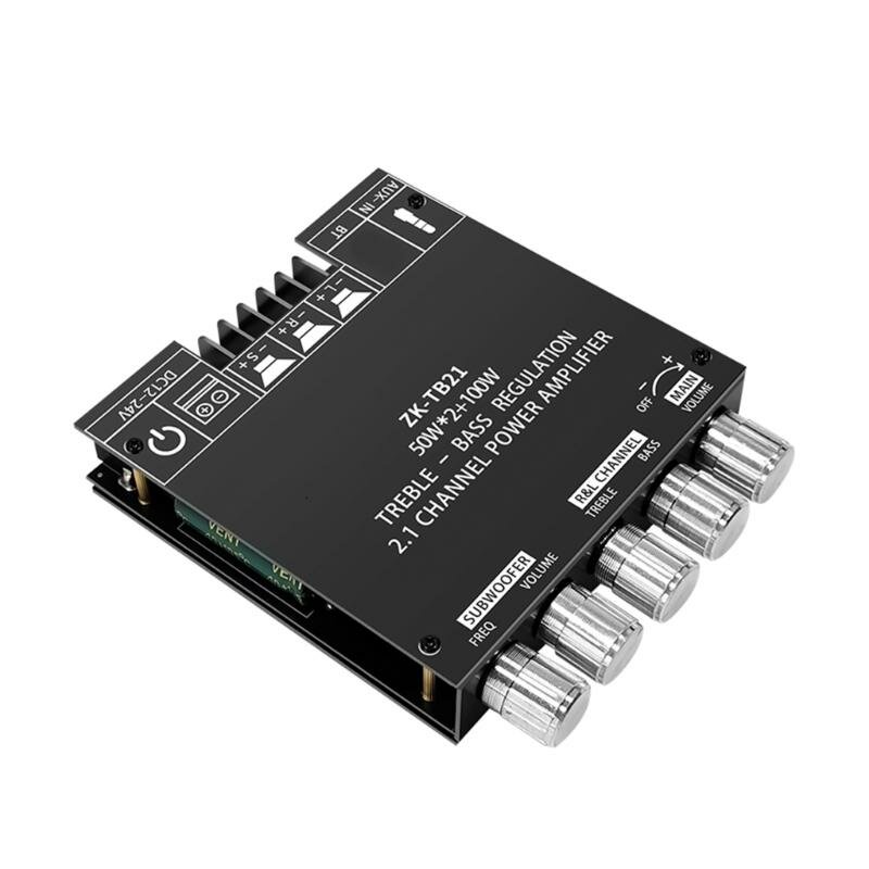 Усилитель сабвуфера ZK TB21 TPA3116D2 BT5.0 50Wx2+100W 2.1CH