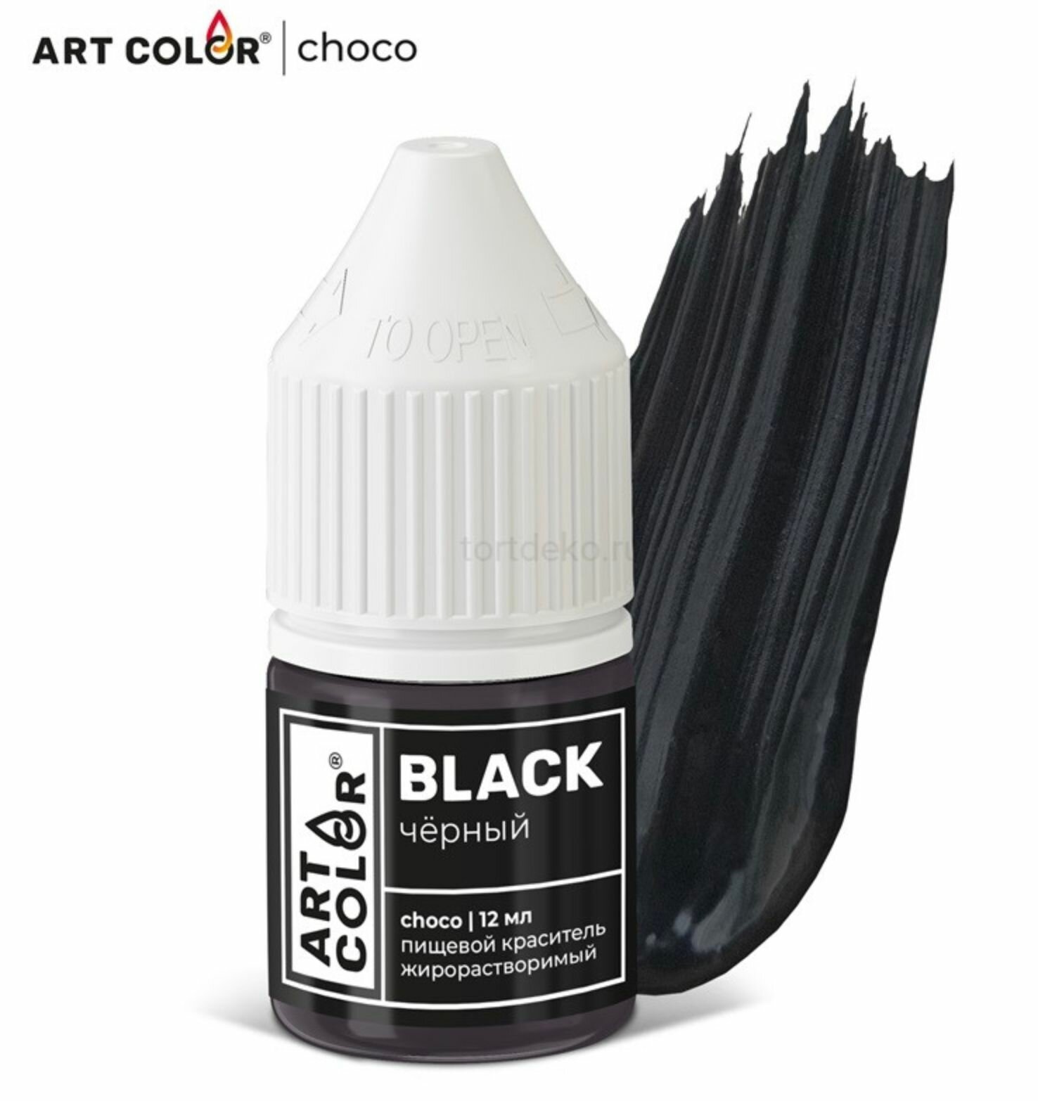 Краситель гелевый жирорастворорастворимый Черный Art Color, (12 мл)