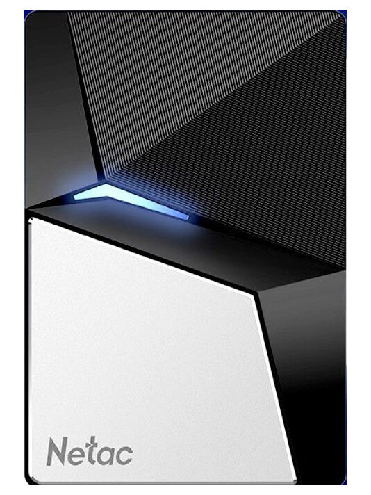 Netac 120 ГБ Внешний SSD-диск (NT01Z7S-120G-32BK), чтение - 520 Мб/с, запись - 480 Мб/с, Пластик, Металл, черный, серый