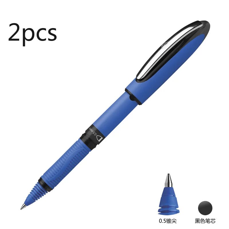 Schneider ONE Гелевые ручки, синий, 0.5-Black-Cone nib, 2 шт.