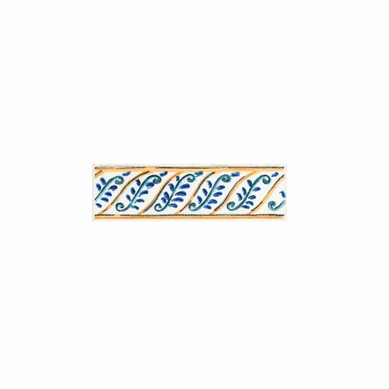 Керамическая плитка KERAMA MARAZZI STG/A493/1146H Бордюр Капри майолика 9,8x3x7 Цена за 1/шт