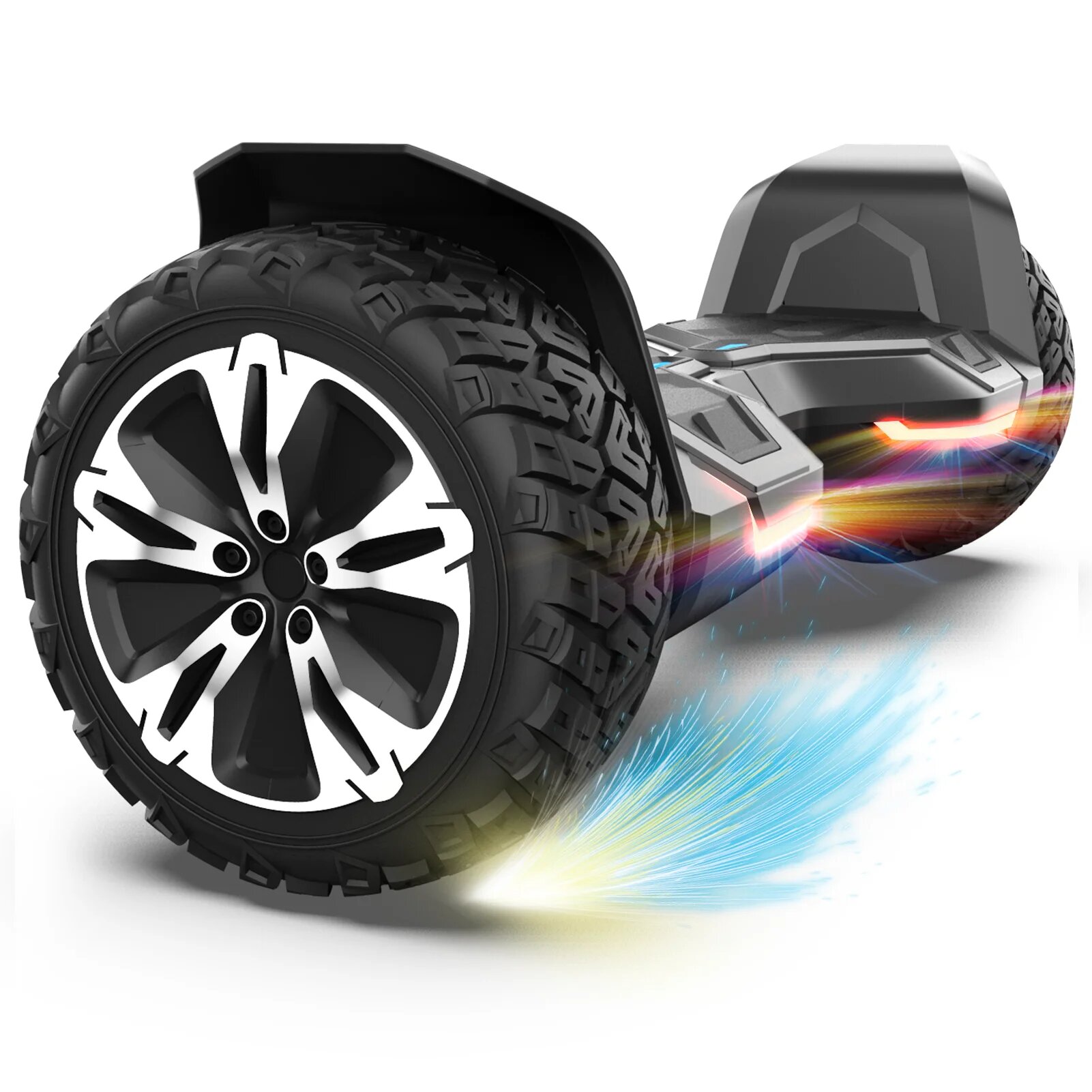 Гироскутер с самобалансировкой All Terrain Off Road размером 8,5 дюймов с Bluetooth-колонками и светодиодными огнями, сертифицированный UL2272