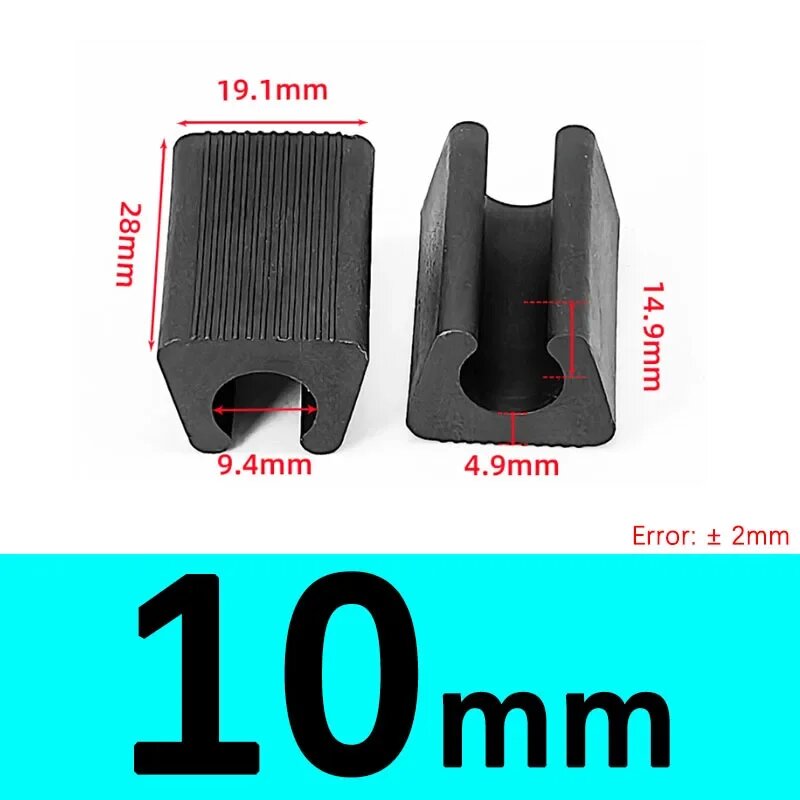 Зажим для трубы 10mm Black, черный