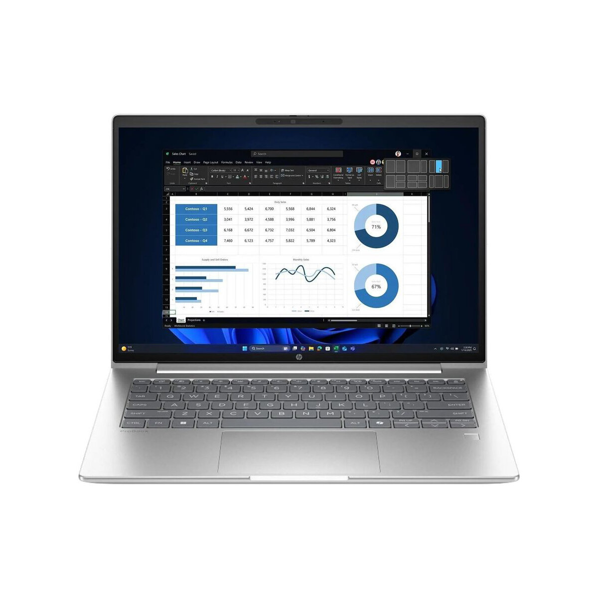 Ноутбук HP ProBook 4G1i 16"/CORE7-255H/16GB/SSD 1TB/RTX 3050 4GB/Win11pro/серебристый